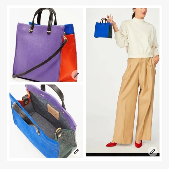 Clare V. | Bags | Clare V Simple Mini Tote Bebe Leather Suede Crossbody ...